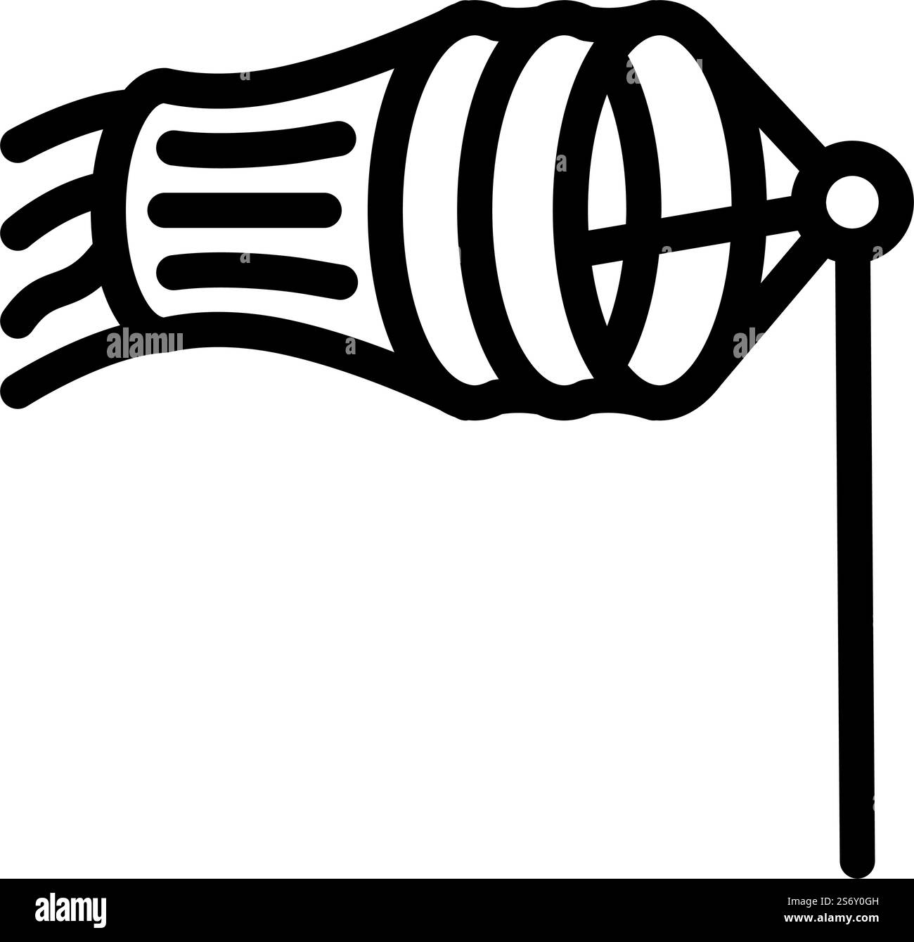 parafoil kite line icon vector. parafoil kite sign. isolated contour ...