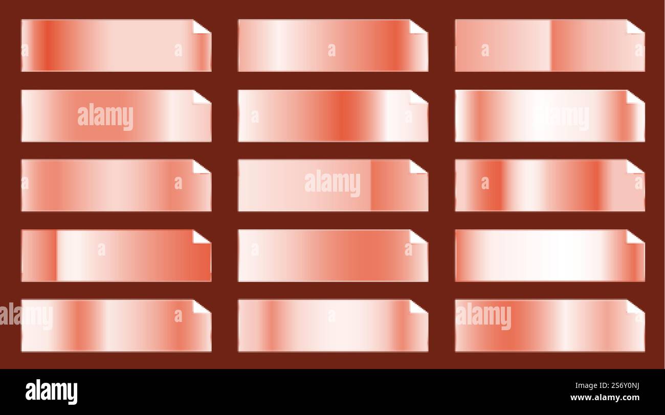 rose gold metallic gradient big set Stock Vector Image & Art - Alamy