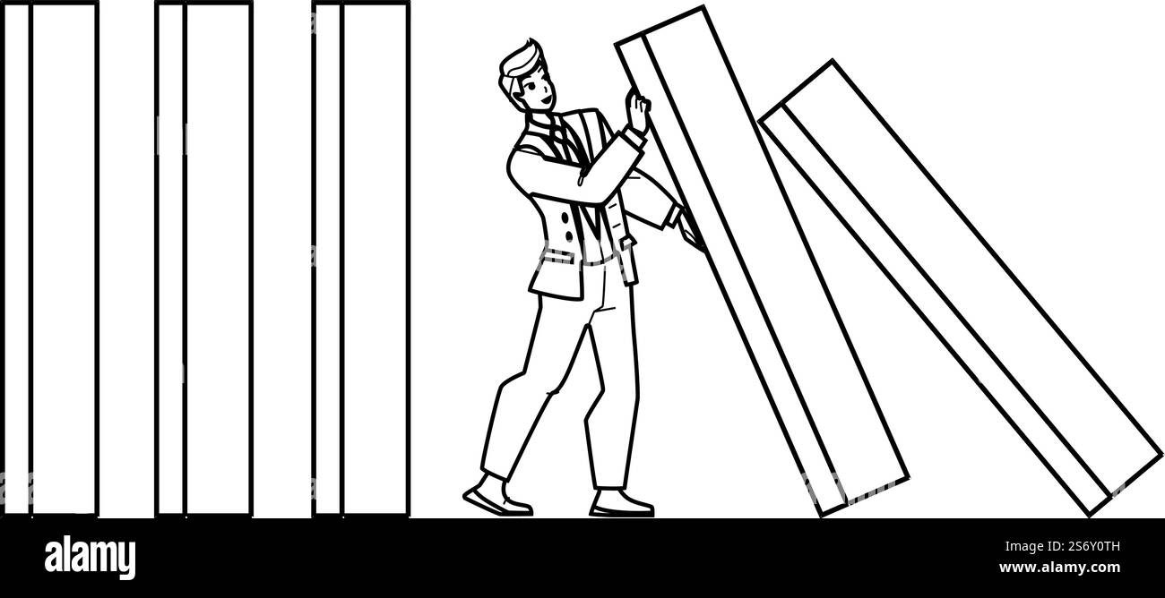 business problem vector. man solution, businessman stress, work offiice ...