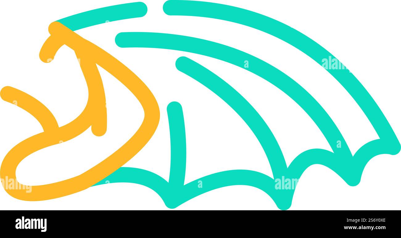 dragon wing color icon vector. dragon wing sign. isolated symbol ...