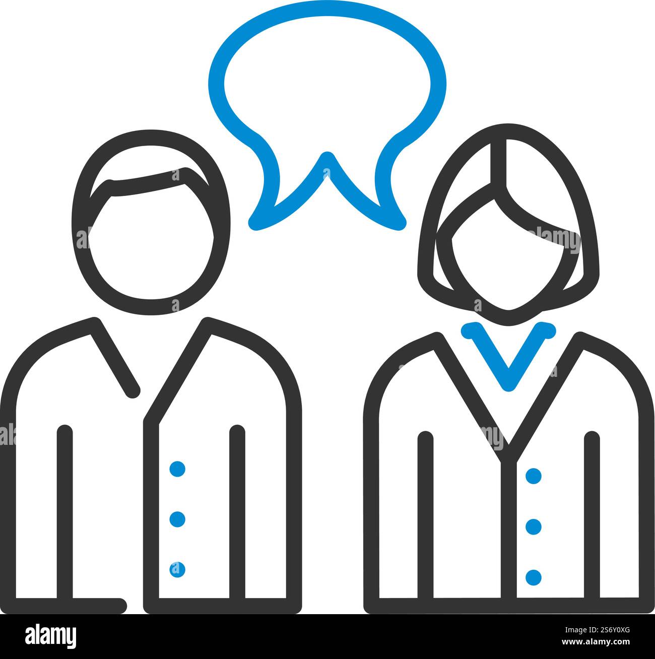 Chat Icon. Editable Bold Outline With Color Fill Design. Vector ...