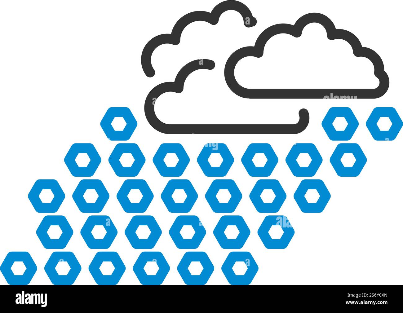 Hail Icon. Editable Bold Outline With Color Fill Design. Vector ...