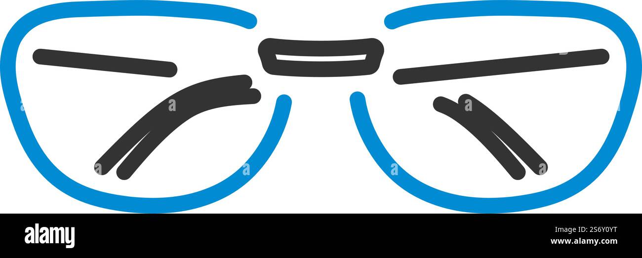 Glasses Icon. Editable Bold Outline With Color Fill Design. Vector ...