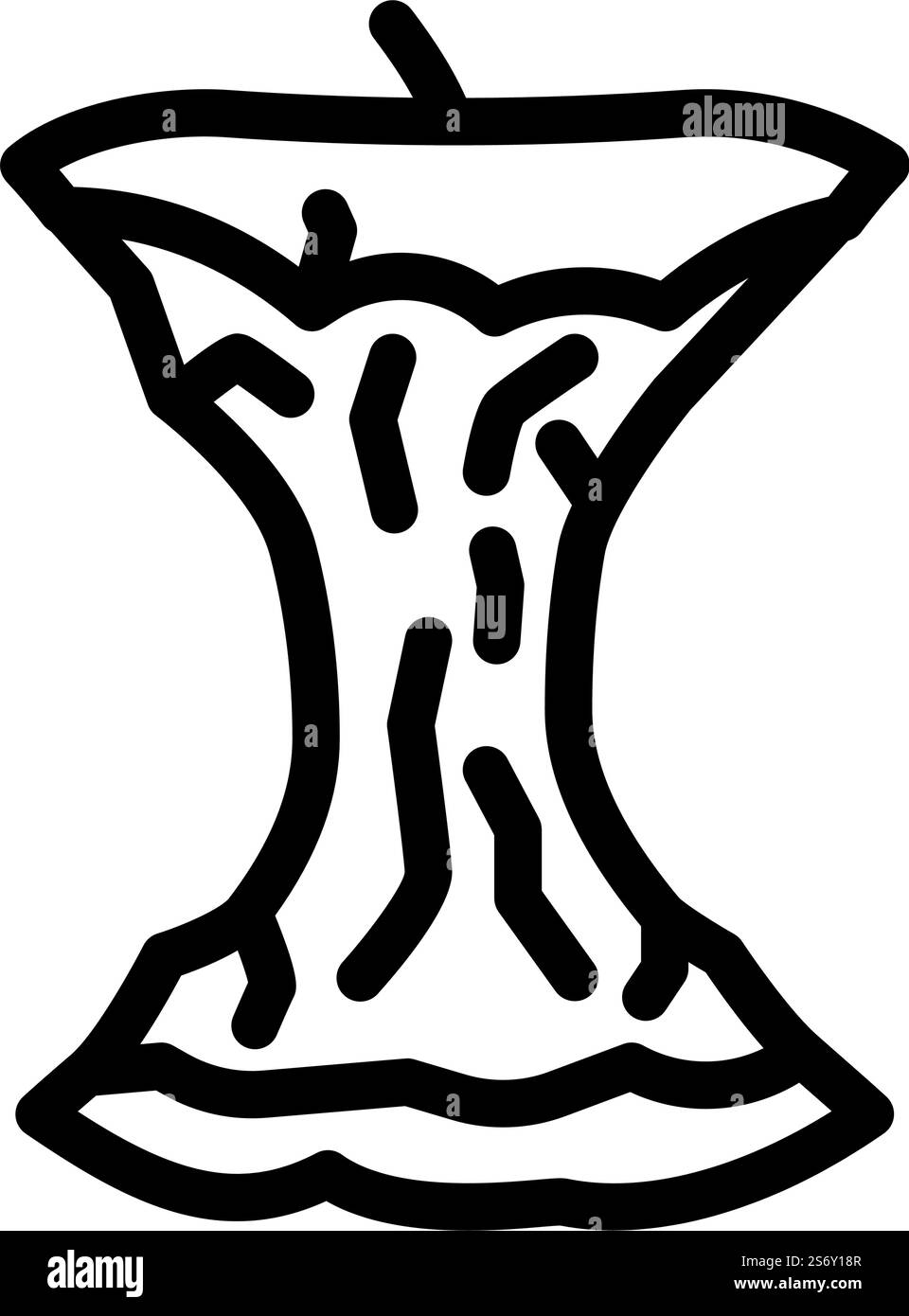 apple core line icon vector. apple core sign. isolated contour symbol ...