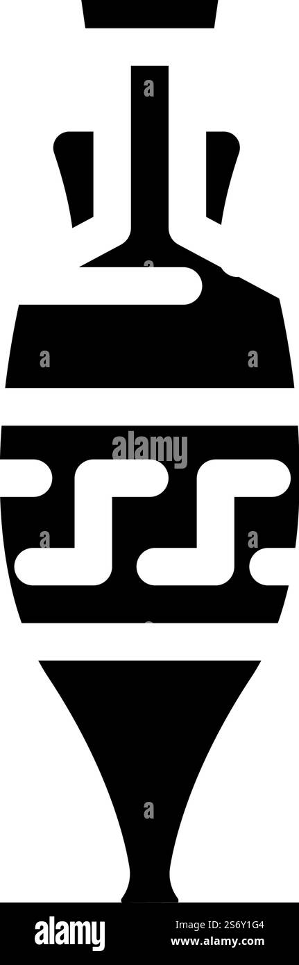 ancient amphora glyph icon vector. ancient amphora sign. isolated ...
