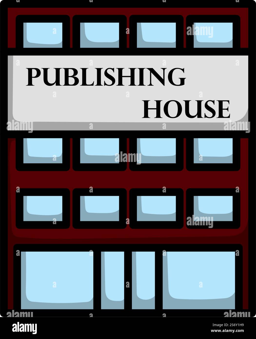 Publishing House Icon. Editable Bold Outline With Color Fill Design ...