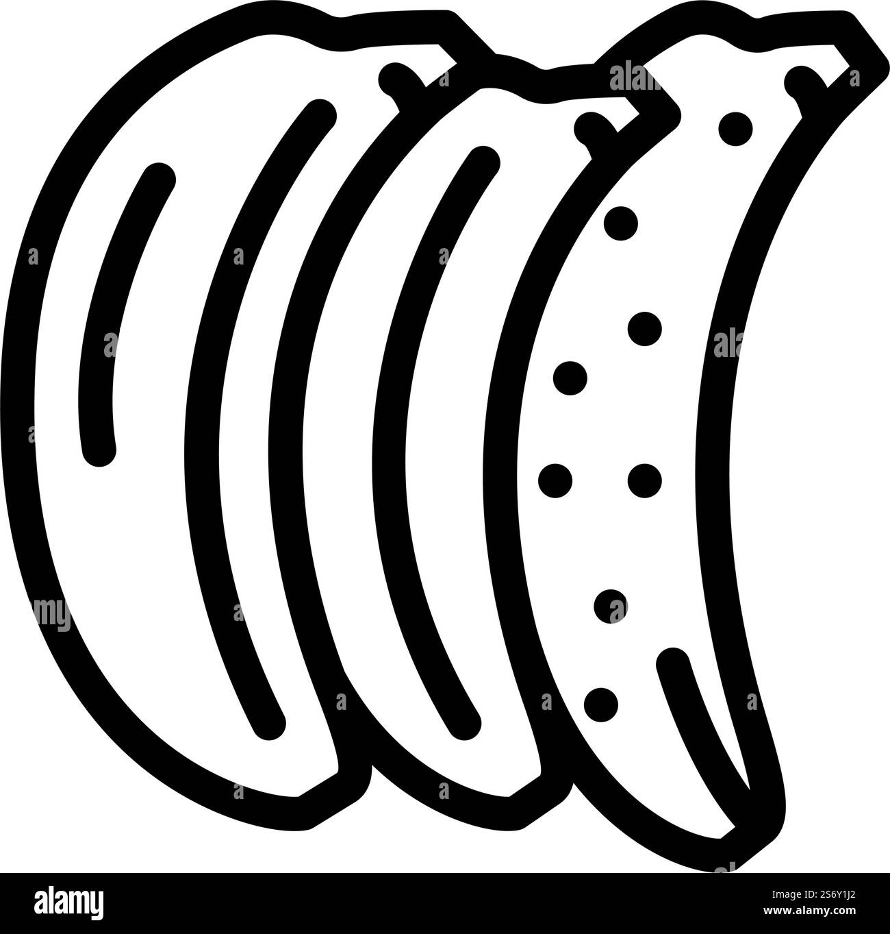 ripe banana line icon vector. ripe banana sign. isolated contour symbol ...