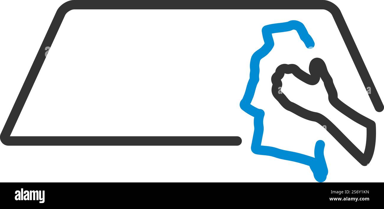 Wipe Car Window Icon. Editable Bold Outline With Color Fill Design ...
