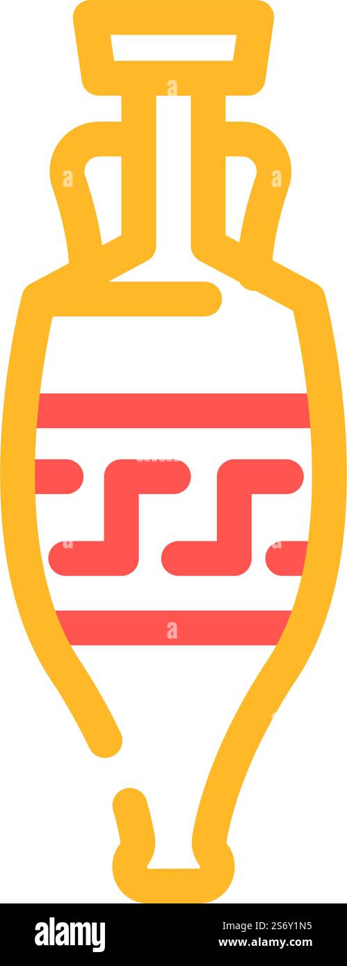 ancient amphora color icon vector. ancient amphora sign. isolated ...