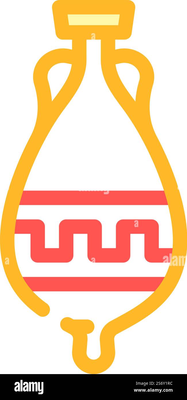 elegant amphora color icon vector. elegant amphora sign. isolated ...