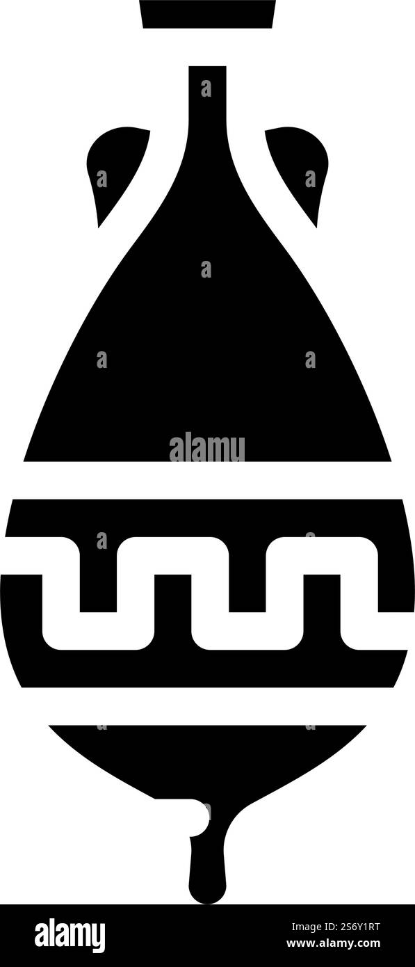 elegant amphora glyph icon vector. elegant amphora sign. isolated ...