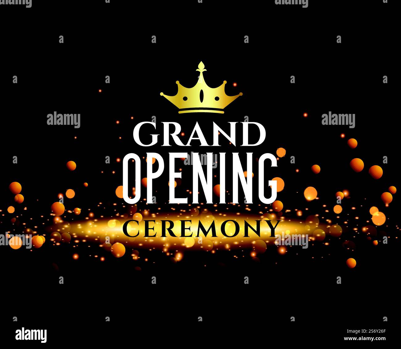 sparkling grand opening ceremony template design Stock Vector Image ...