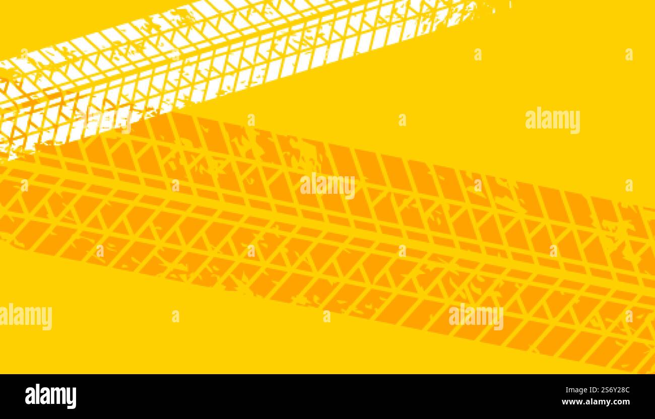 yellow tire tracks imprint background design Stock Vector Image & Art ...
