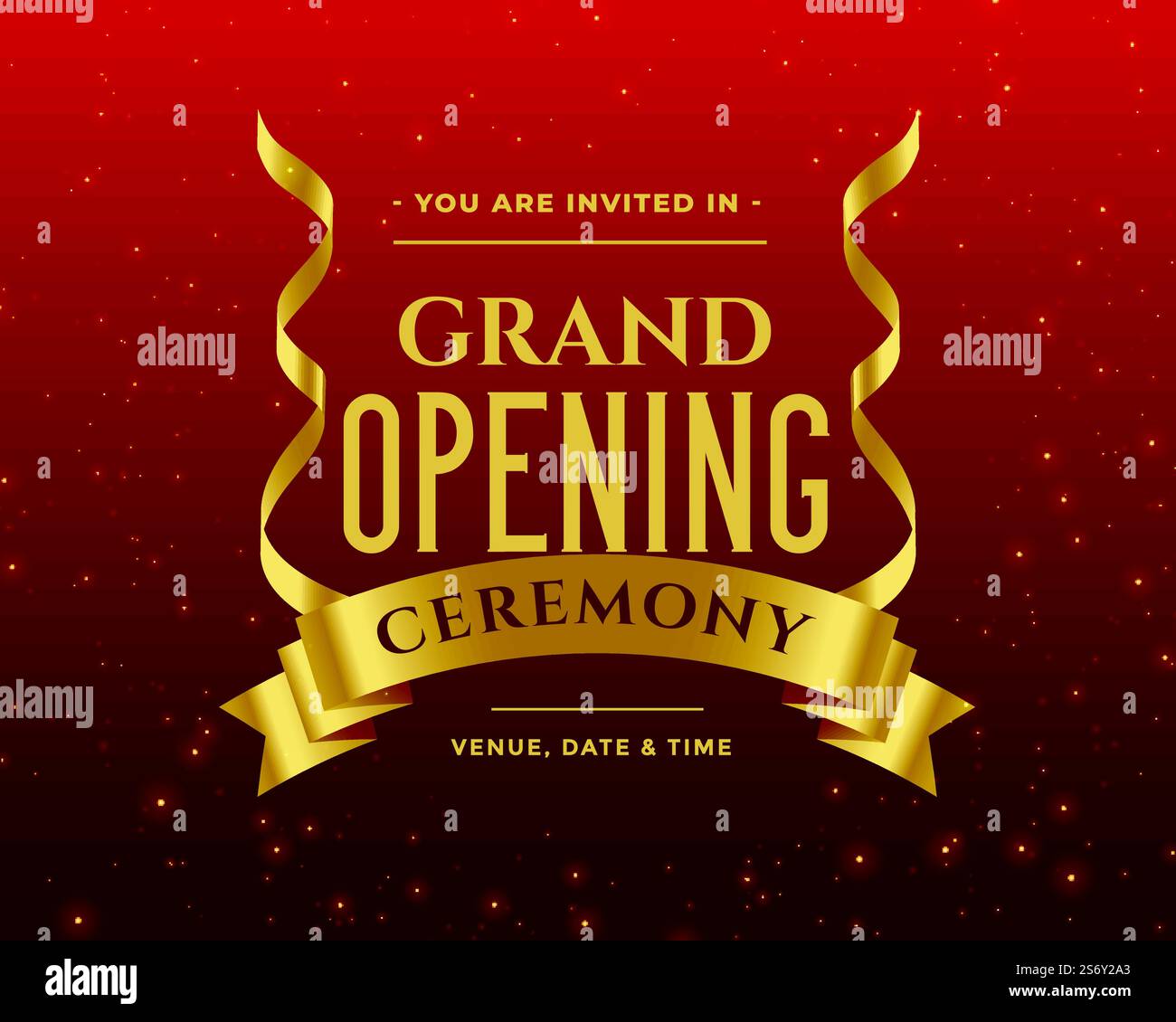 beautiful grand opening ceremony invitation template Stock Vector Image ...