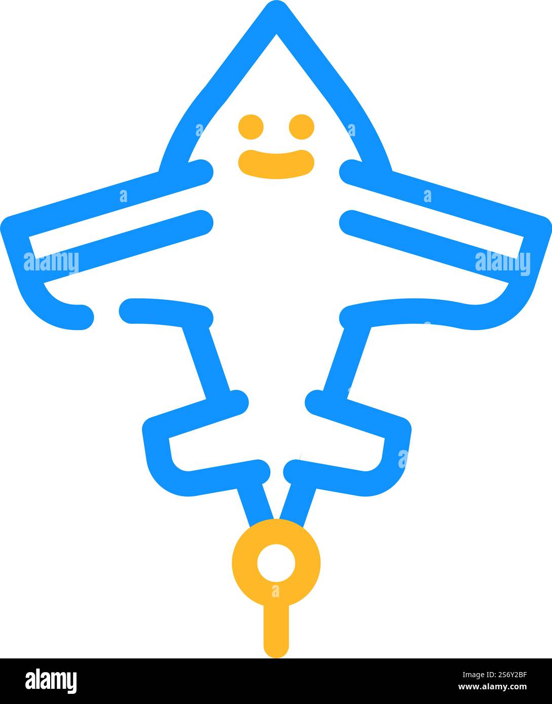 airplane shape kite color icon vector. airplane shape kite sign ...