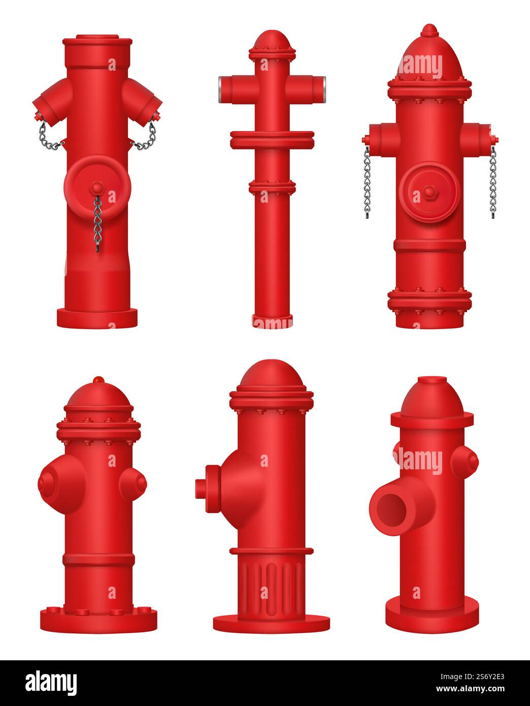 Fire hydrant. Urban red pipes for helping fireman fights with flame ...