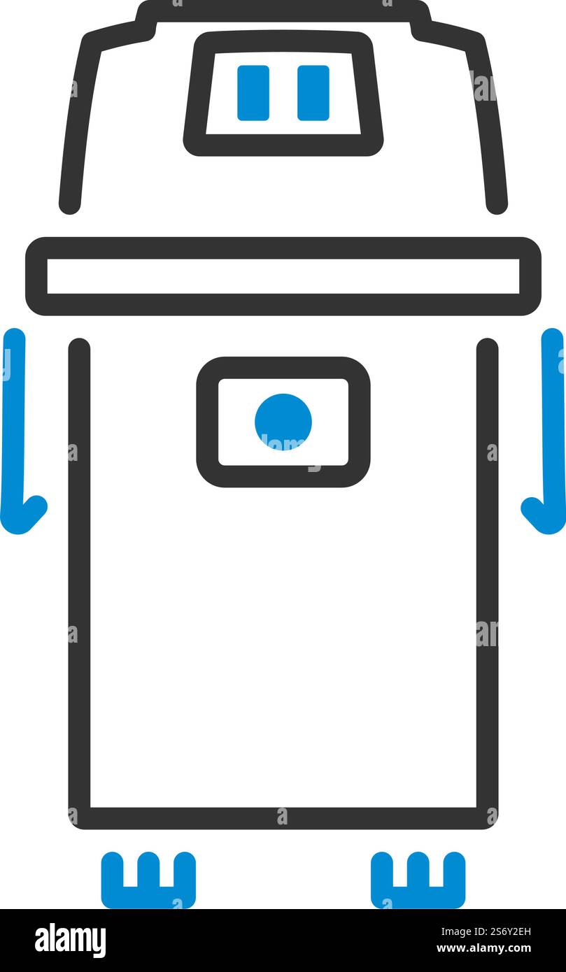 Vacuum Cleaner Icon. Editable Bold Outline With Color Fill Design ...