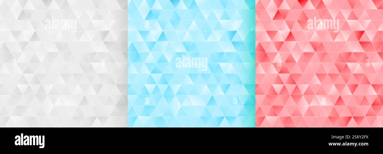 abstract monotone triangle pattern background set of three Stock Vector ...