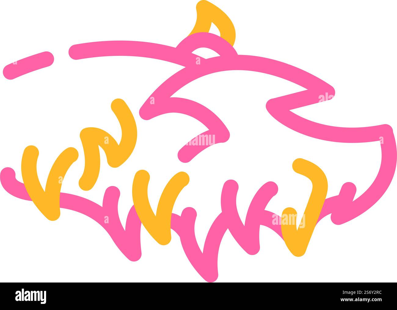 fire wing color icon vector. fire wing sign. isolated symbol ...