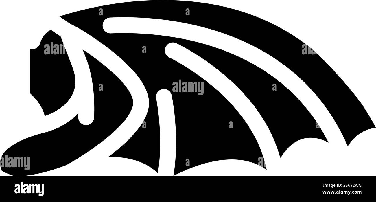 dragon wing glyph icon vector. dragon wing sign. isolated symbol ...