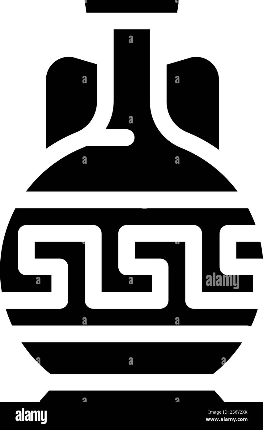 medieval amphora glyph icon vector. medieval amphora sign. isolated ...