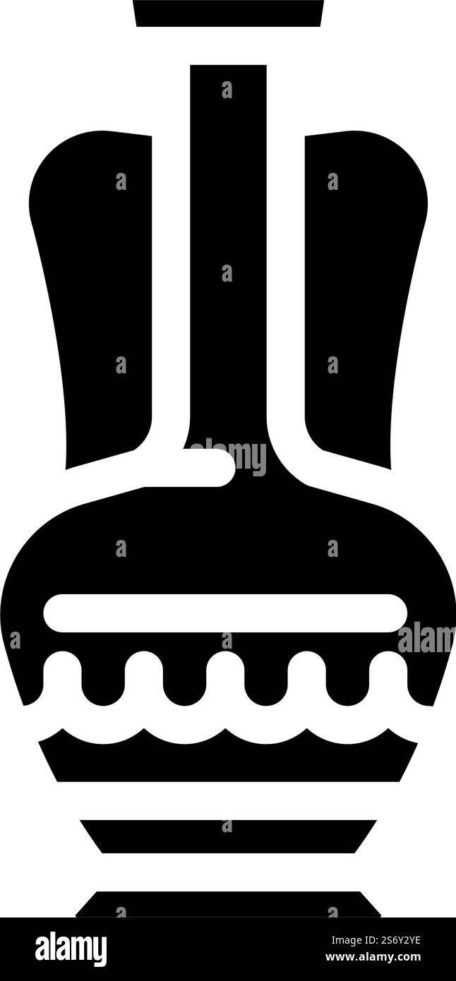 ceramic amphora glyph icon vector. ceramic amphora sign. isolated ...