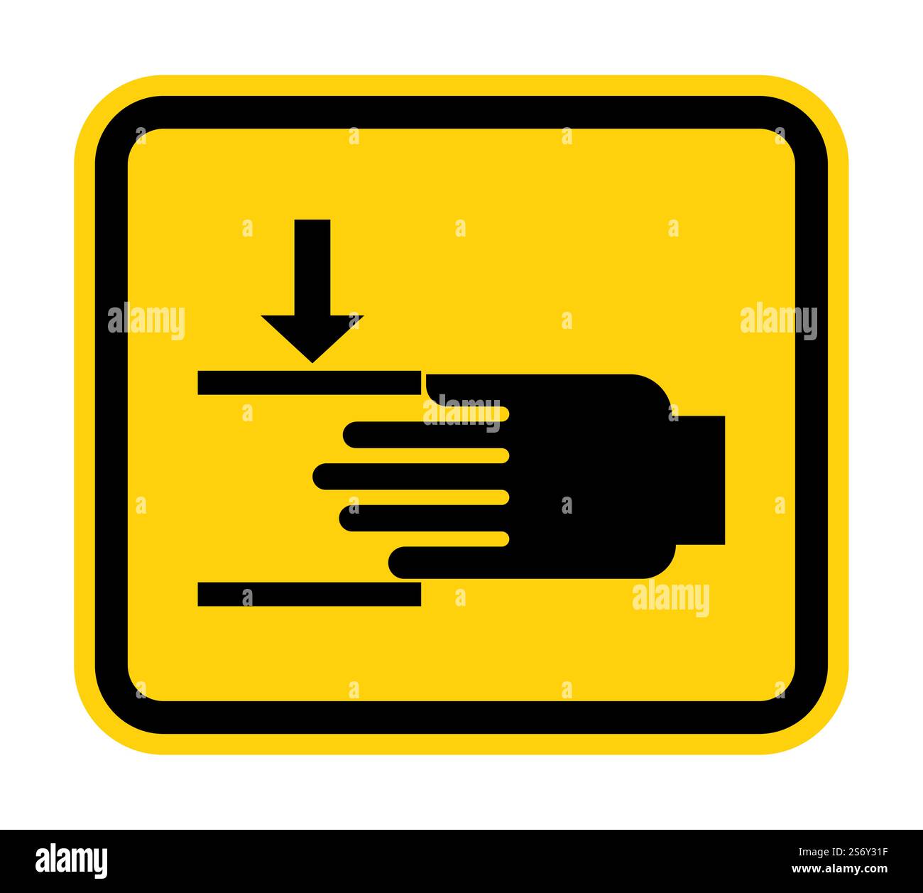 Crush hazard Mind your hands Sign Stock Vector Image & Art - Alamy