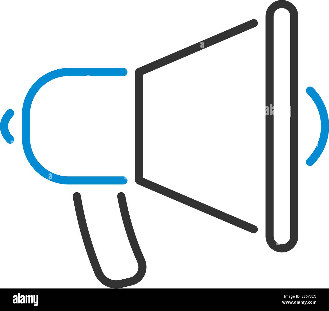 Promotion Megaphone Icon. Editable Bold Outline With Color Fill Design ...