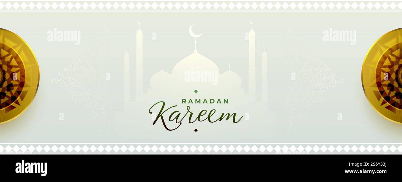 holy ramadan iftar season banner greeting design Stock Vector Image ...
