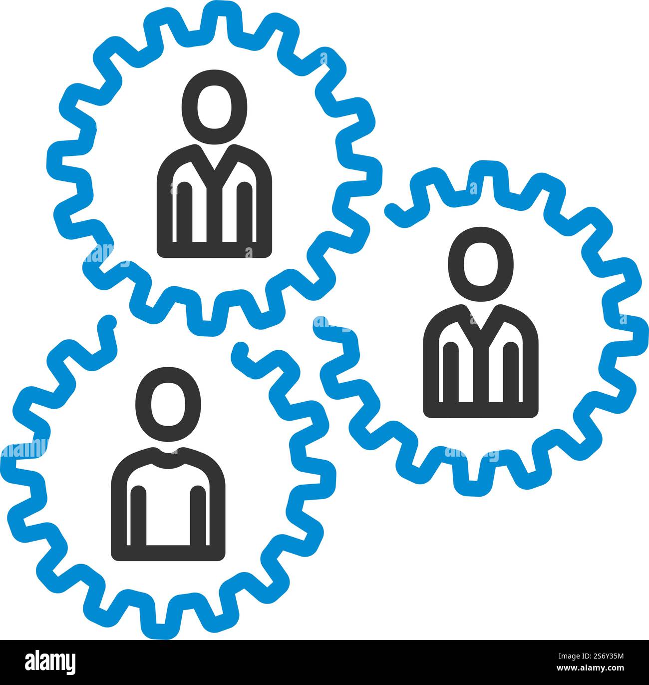 Teamwork Icon. Editable Bold Outline With Color Fill Design. Vector ...