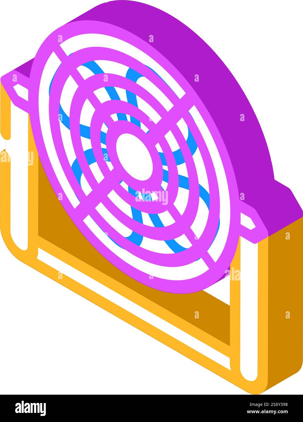 fan electric cooling device isometric icon vector. fan electric cooling ...