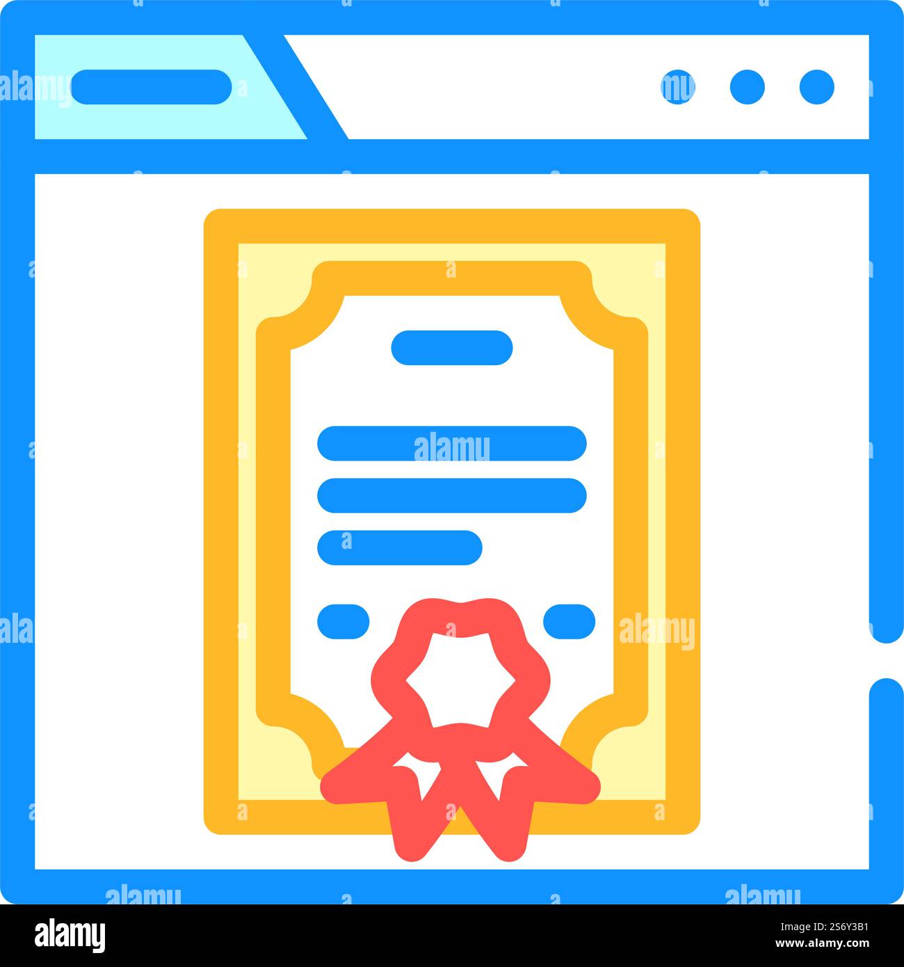 license document color icon vector. license document sign. isolated ...