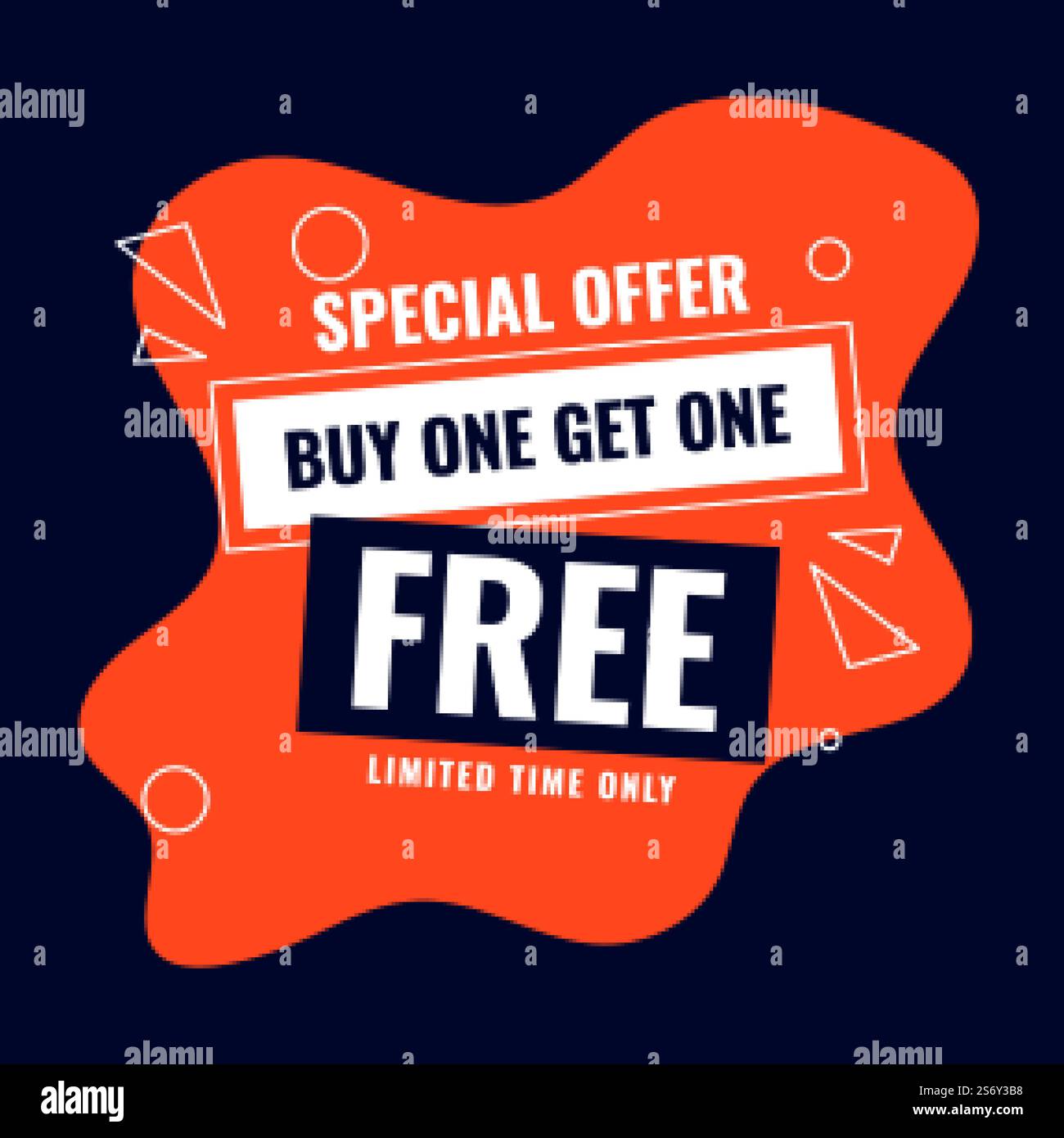 special buy one get one free sale offer background Stock Vector Image ...