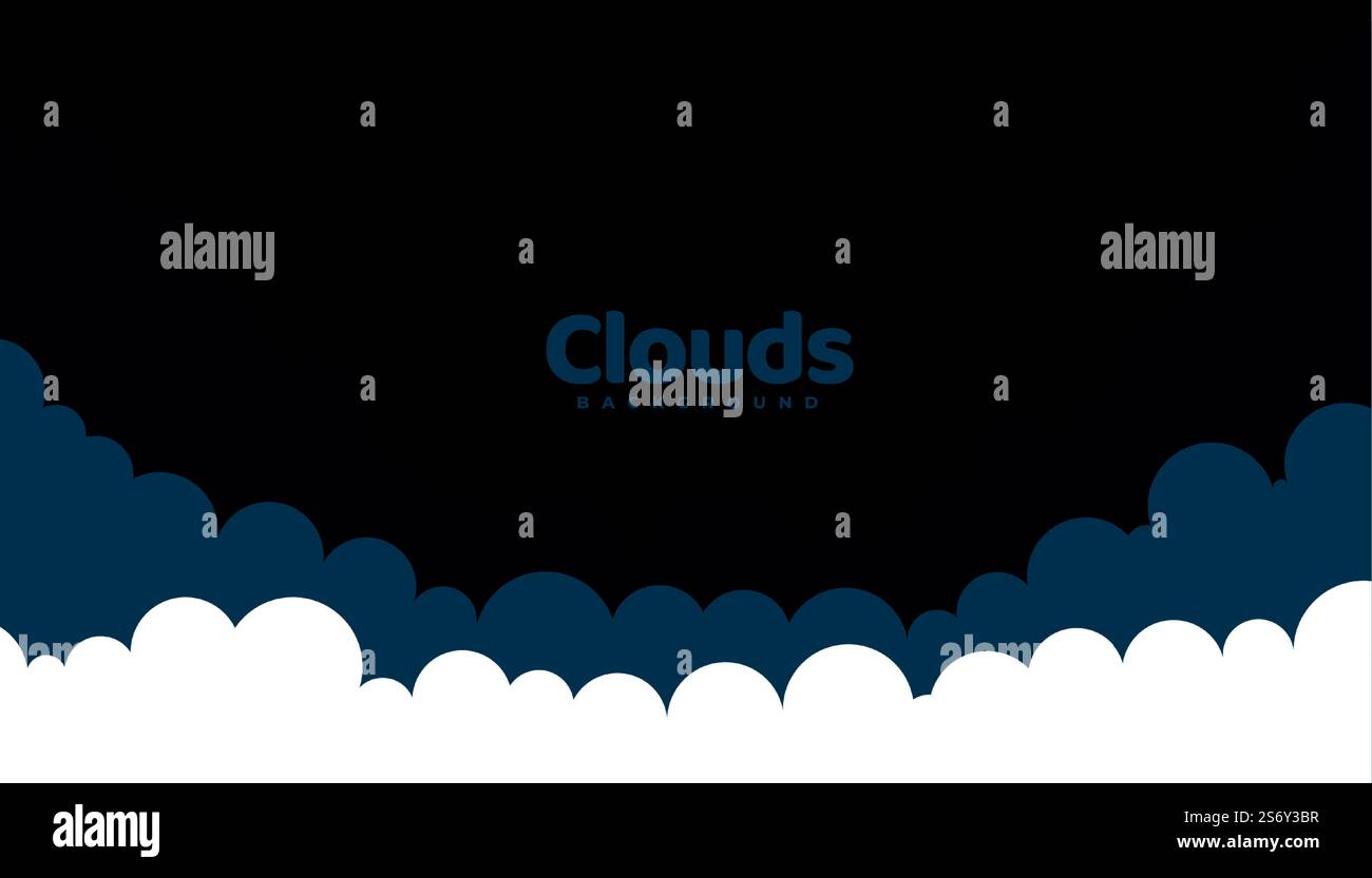 flat style clouds background design Stock Vector Image & Art - Alamy