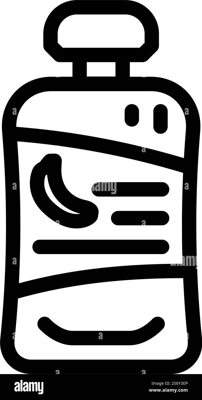 mashed banana line icon vector. mashed banana sign. isolated contour ...