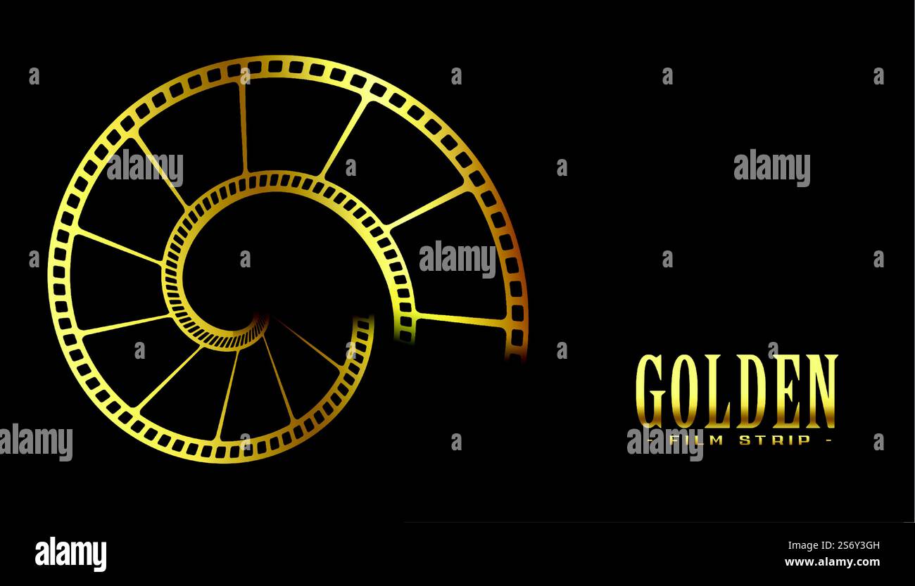 realistic golden film strip cinema background. realistic golden film ...