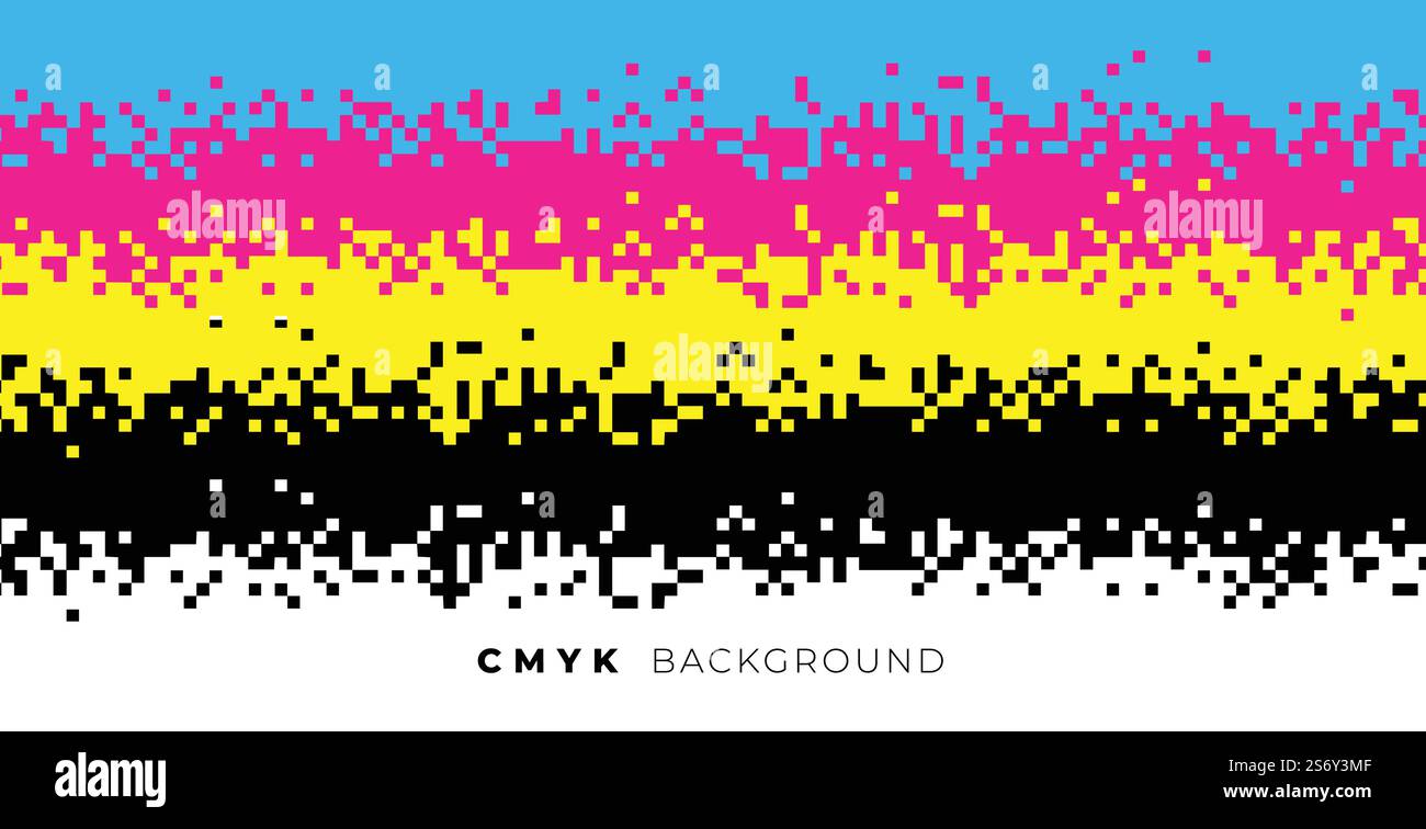 pixel background in cmyk colors Stock Vector Image & Art - Alamy