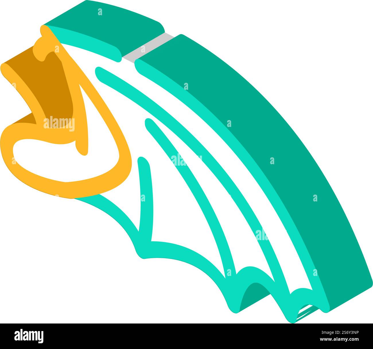 dragon wing isometric icon vector. dragon wing sign. isolated symbol ...