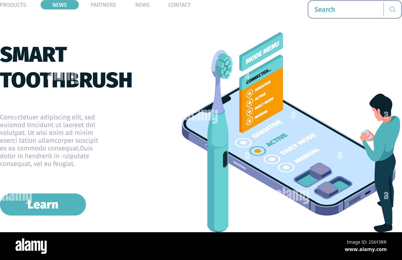 Smart dental hygiene device Stock Vector Images - Alamy