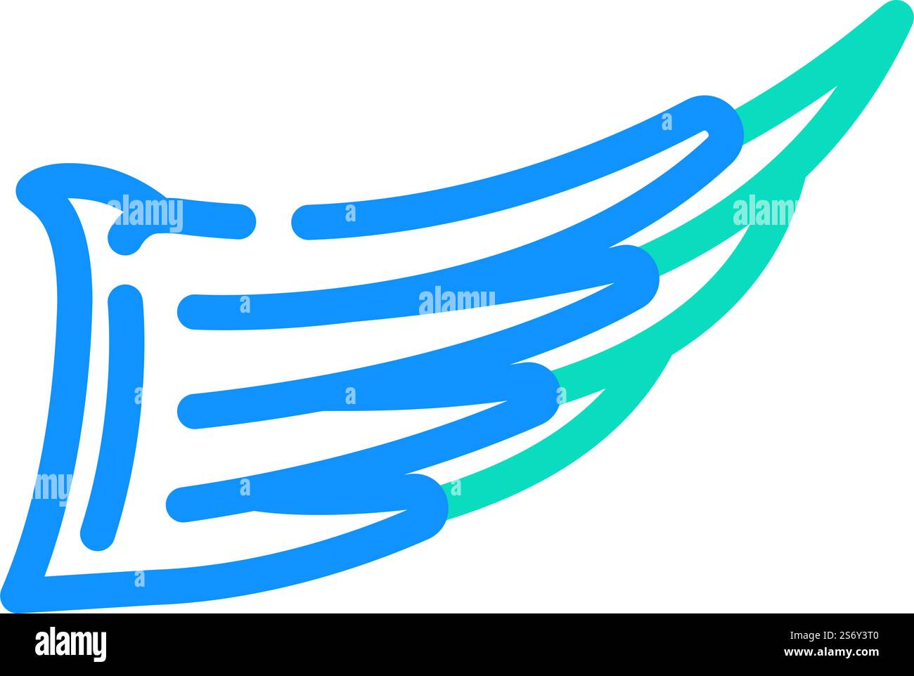 abstract wing color icon vector. abstract wing sign. isolated symbol ...