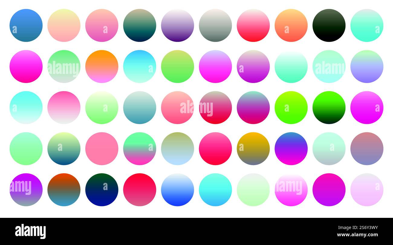 colorful gradient palette colors big set. colorful gradient palette ...