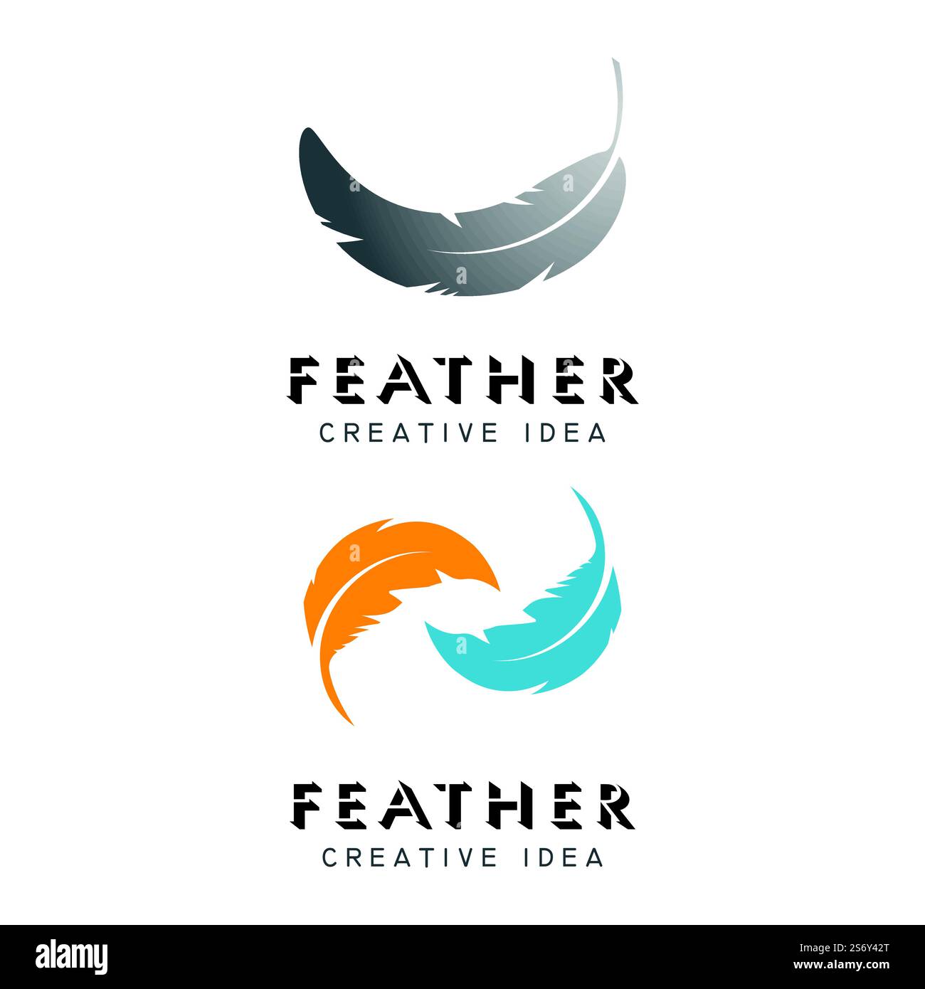 Feather Logo Vector Template Symbol Design Stock Vector Image & Art - Alamy