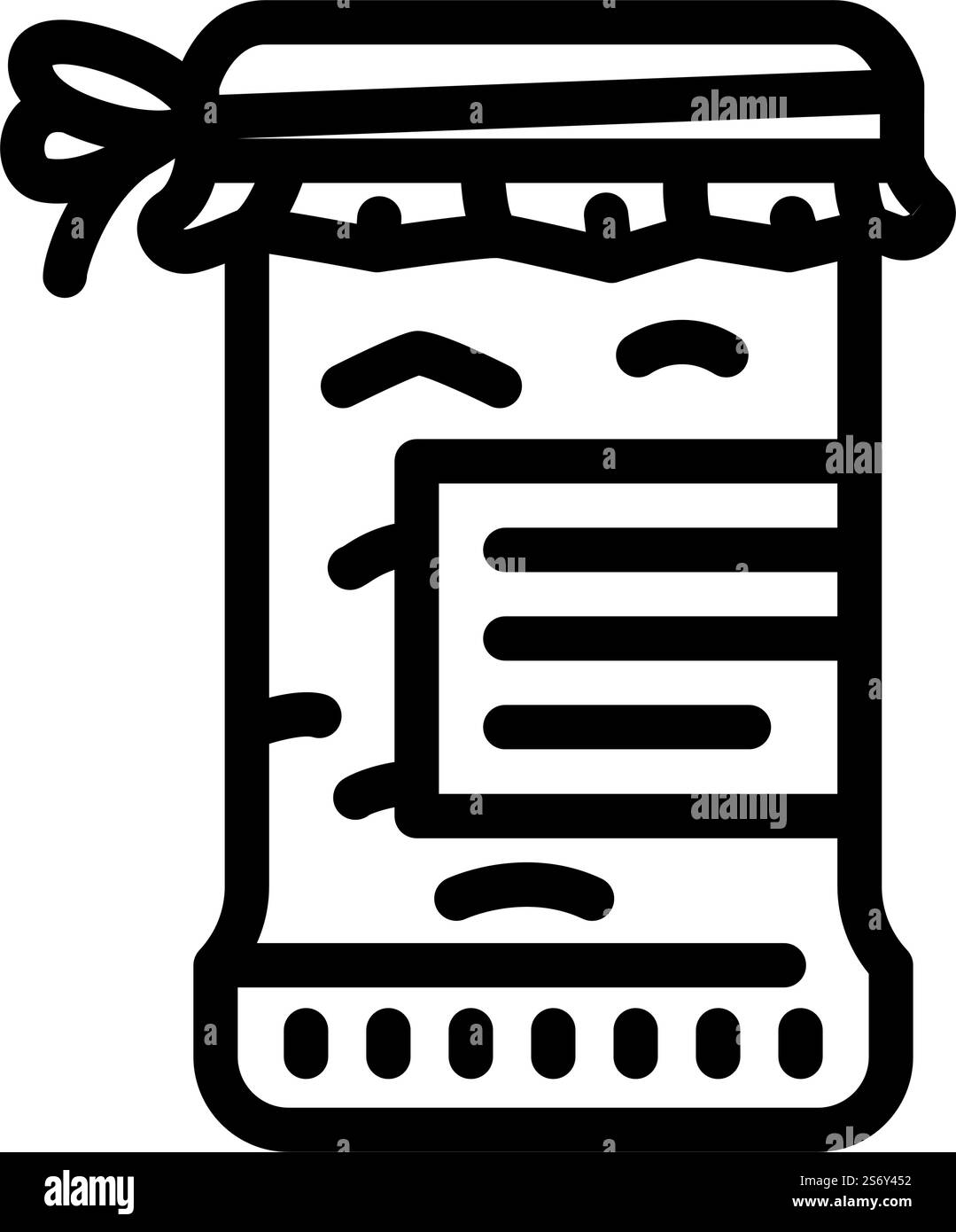 apple jam line icon vector. apple jam sign. isolated contour symbol ...