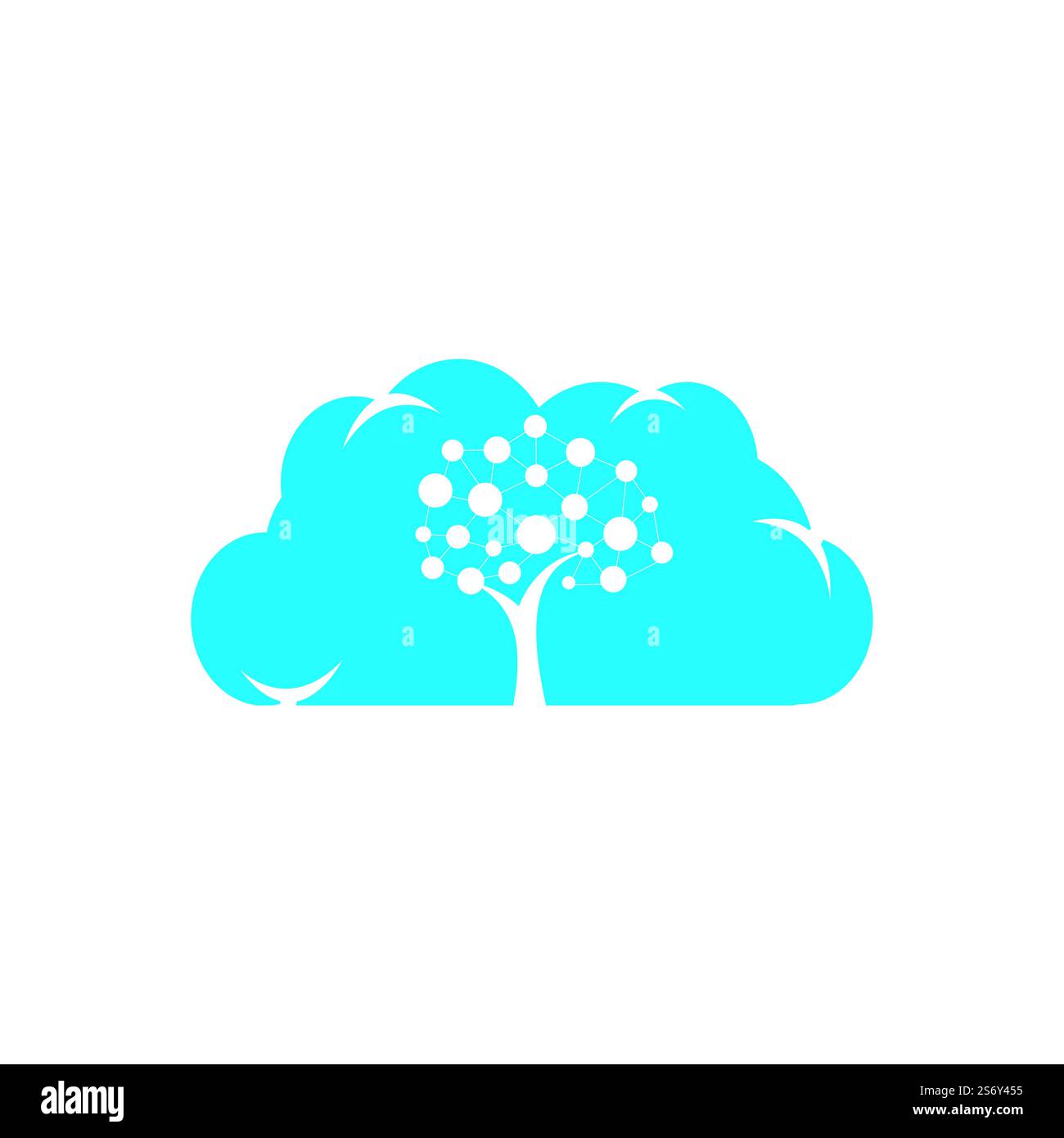 Digital Tree logo design. Cloud storage icon Stock Vector Image & Art ...