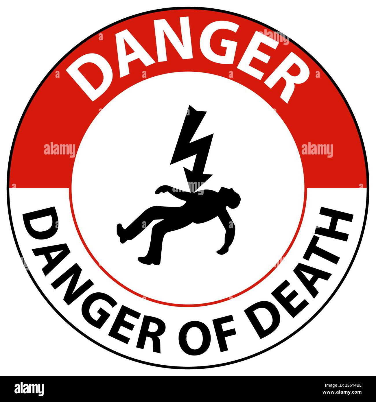 Danger Of Death Sign On White Background Stock Vector Image & Art - Alamy