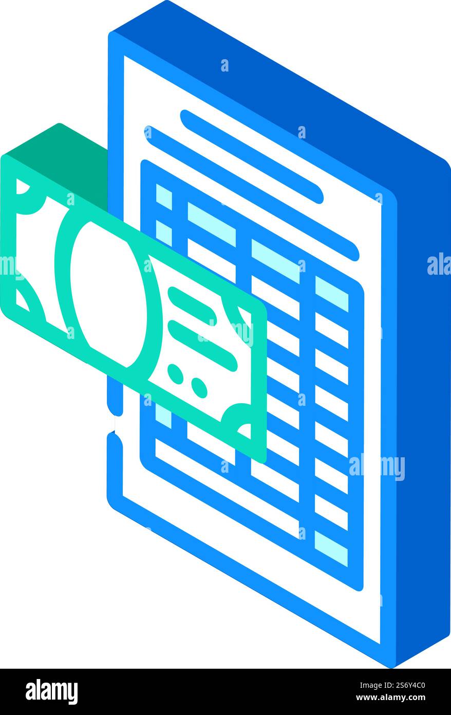 accounting table isometric icon vector. accounting table sign. isolated ...