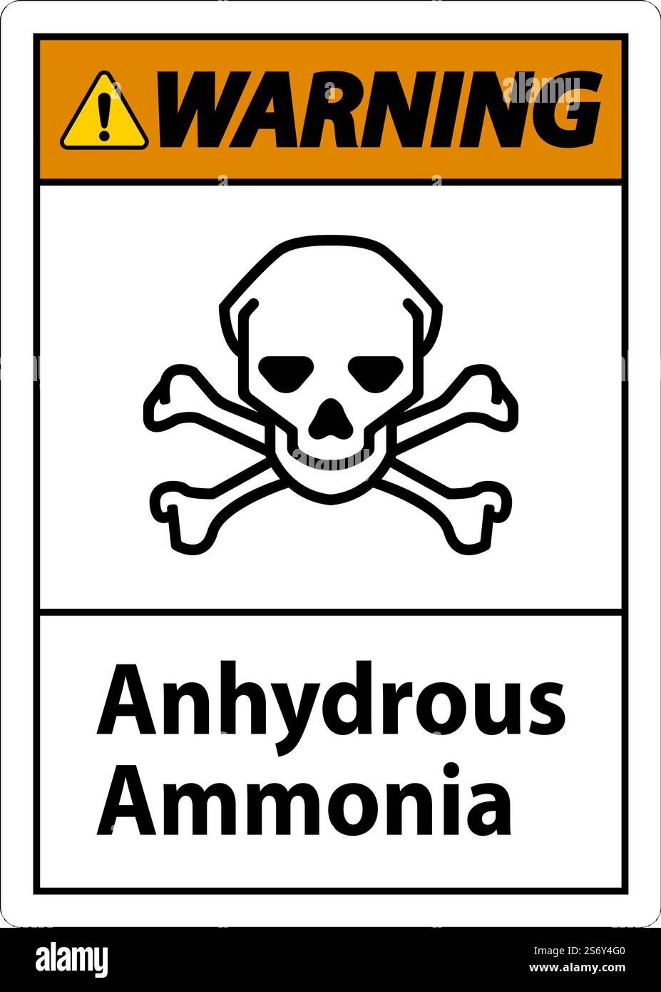 Warning Anhydrous Ammonia Sign On White Background Stock Vector Image ...