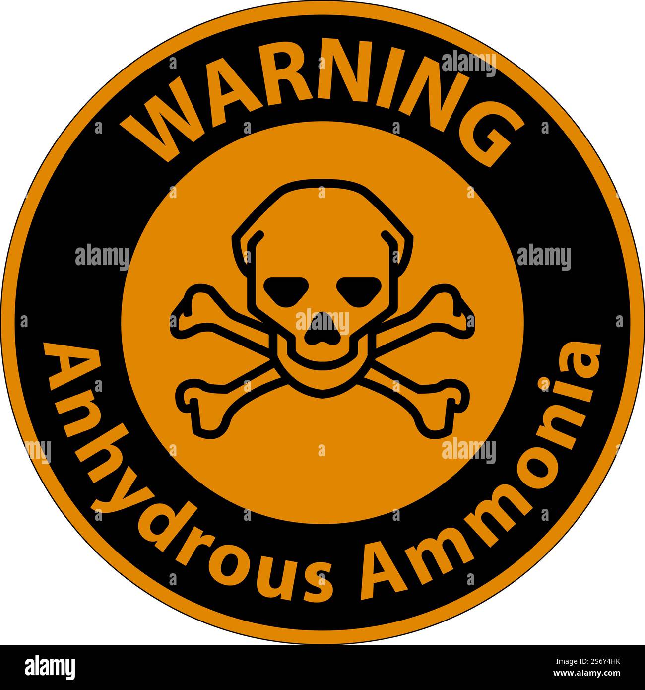 Warning Anhydrous Ammonia Sign On White Background Stock Vector Image ...