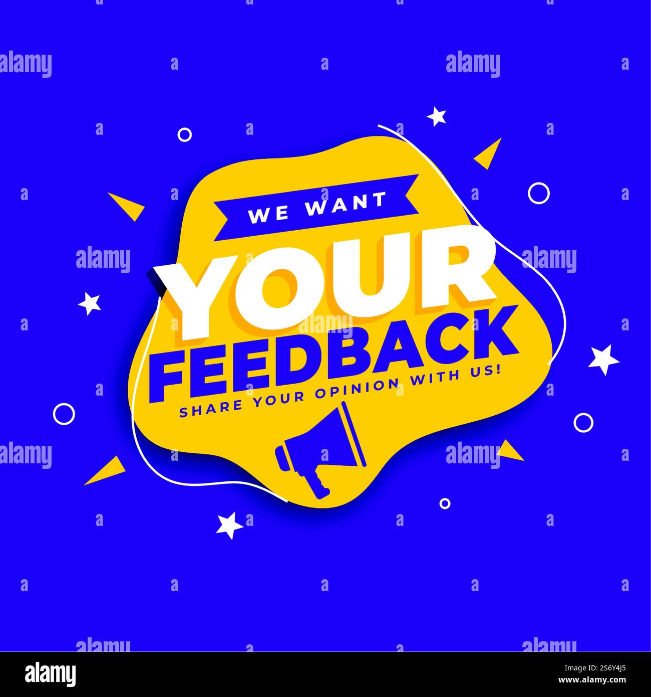feedback background with megaphone design Stock Vector Image & Art - Alamy