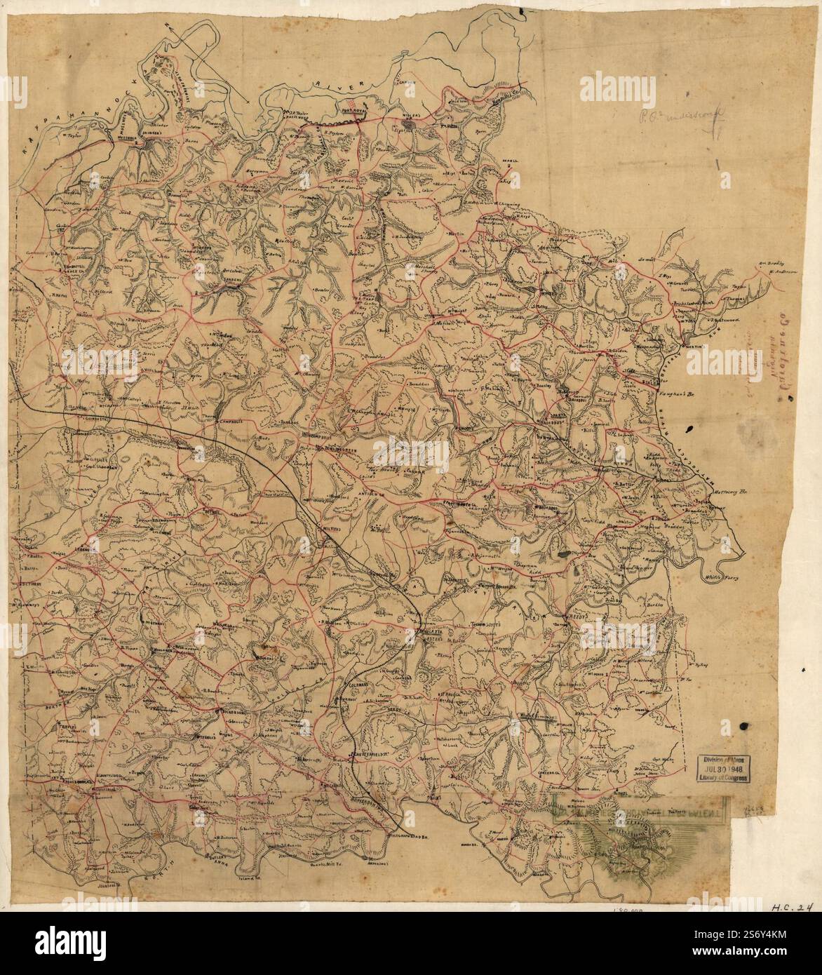 Caroline County, Virginia 1860 by Confederate States of America. Army ...